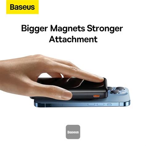 Baseus Magnetic Bracket Wireless Fast Charge Power Bank Mah W Blue With Baseus Simple