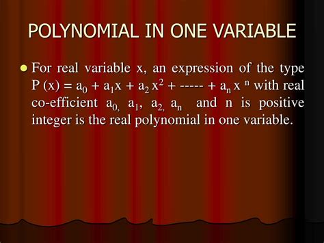 Ppt Polynomials Powerpoint Presentation Free Download Id5573297
