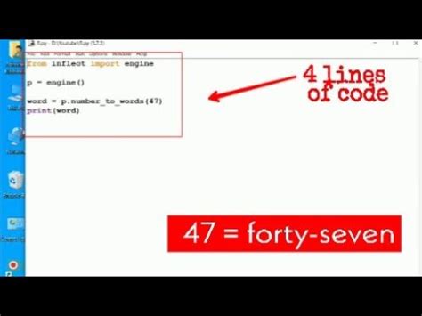 Convert Number To Words In Python Number Into Text YouTube