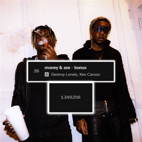 Ken Carson On Twitter Money Sex Has Surpassed One Million Streams On Spotify In Less