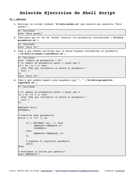 Ejercicios Shell Script Solucion Pdf Zip Formato De Archivo Software Unix