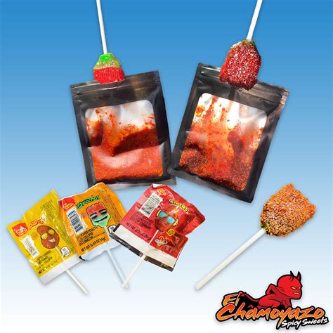 Vero Lollipops With Chamoyazo Spicy Mexican Candy Dipping Kit Etsy