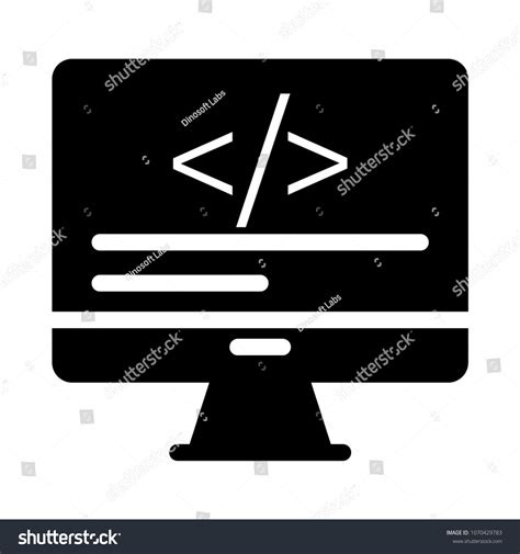 Programming Coding Screen Stock Vector Royalty Free 1070429783