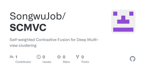 Github Songwujobscmvc Self Weighted Contrastive Fusion For Deep