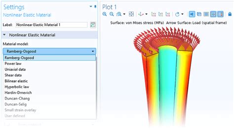 Nonlinear Structural Material Analysis Software From Comsol
