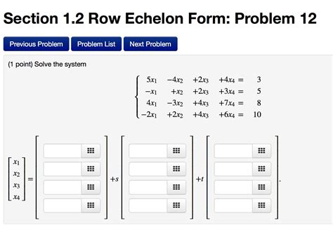 Solved Section 1 2 Row Echelon Form Problem 12 Previous