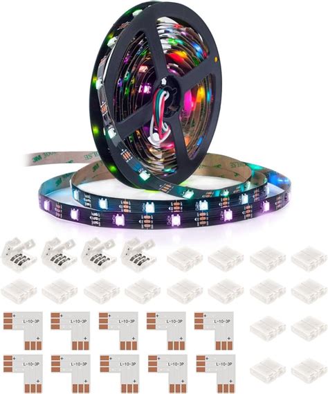 Amazon Com BTF LIGHTING WS2812B RGB ECO LED Strip 5050SMD Individual Addressable 16 4FT 30LED M