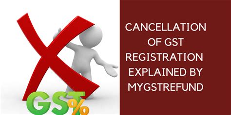 Cancellation Of GST Registration MYGSTRefund
