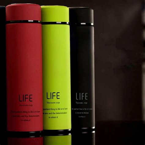 휴대용 500ml 보온병 물 컵 차 스포츠 진공 플라스크 필터 사무실 스테인레스 스틸 304 물병 열 커피 머그잔진공 병and 보온병 Aliexpress