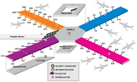 Map Of Pittsburgh Airport Terminal