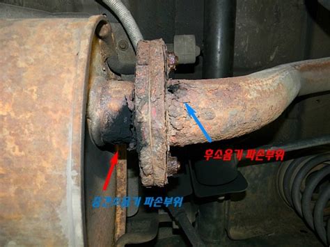 렉스턴 머플러수리 중간소음기용접수리 후소음기교환 일산머플러수리 네이버 블로그