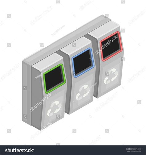 Recycling Bin Sorting Garbage Smart City Stock Vector Royalty Free