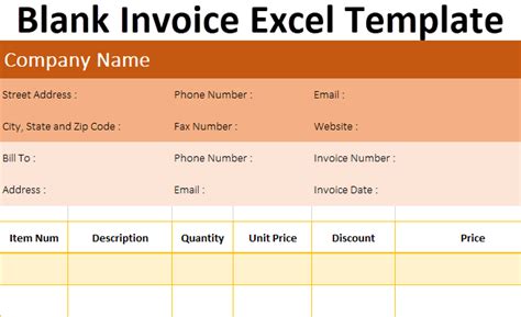 Excel Invoice Template Excel Templates Excel Templates Bank Home Com