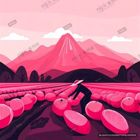Ai创作图硒砂瓜插画 粉色超现实主义景观 粉色的超现实景观 紫薯包装插画 粉红色的超现实风景 种植基地插画包装 田地耕作插画 粉红色的超现实景观 苹果包装插画农业 粉红色超现实景观 水果插画