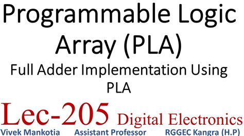 Programmable Logic Array Lec 205 Youtube
