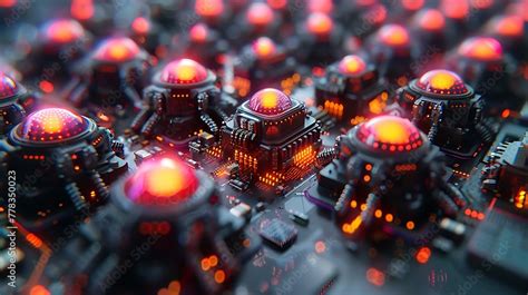 A Dynamic Scene Capturing A Swarm Of Nanotechnology Robots Constructing