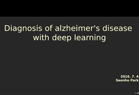 Pptx Convolutional Neural Network For Alzheimers Disease Diagnosis