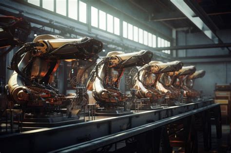 Efficient Robotics Arm Factory Industrial Generate Ai Stock Image Image Of Component