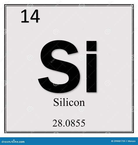 Silicon Chemical Element Symbol Stock Illustration Illustration Of Symbol Chemistry 299081735