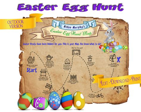 Template For Easter Egg Hunt