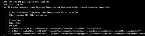 Flakey Test Terminal Extension Pty Terminals Should Respect Dimension Overrides · Issue 84030