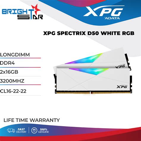 XPG SPECTRIX D WHITE RGB LONGDIMM DDR X GB MHZ CL