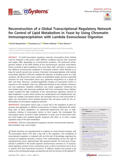 Pdf Reconstruction Of A Global Transcriptional Regulatory Network For