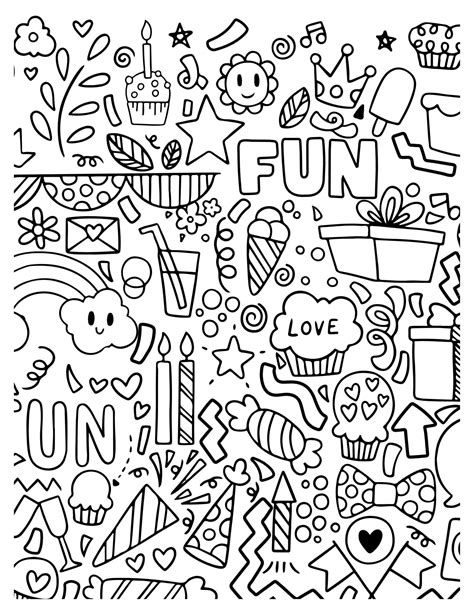 Doodles Coloring Pages Printable Fun And Whimsical Designs
