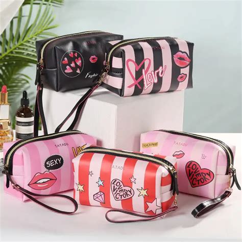 Small Pu Cosmetic Bag 19x8 3cm Zipper Pouch