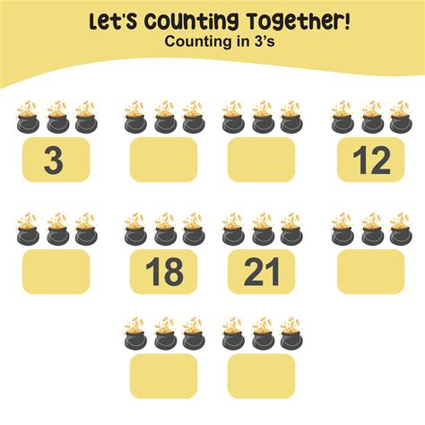 Mathematic Counting Worksheet Math Activity Count And Write The Missing Numbers Math