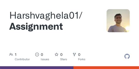 GitHub Harshvaghela Assignment