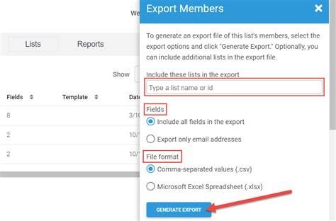 export a list from jangomail jangomail help
