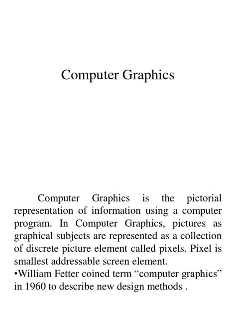 Unit 1 Pdf Pdf Computer Graphics 3 D Computer Graphics