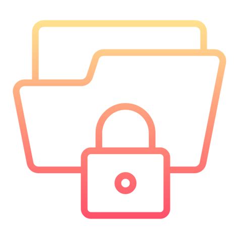 Secure Folder Generic Gradient Outline Icon