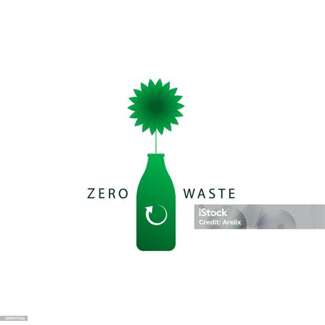 녹색 재활용 가능한 로고 제로 폐기물 아이콘 벡터 재활용 재사용 사인 디자인용 에코 픽토그램 0명에 대한 스톡 벡터 아트 및 기타 이미지 Istock