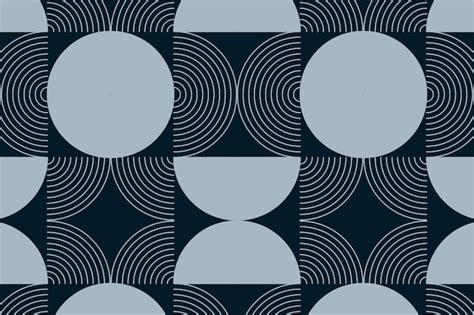 Premium Vector Seamless Geometric Pattern With Circles And Spirals Abstract Background
