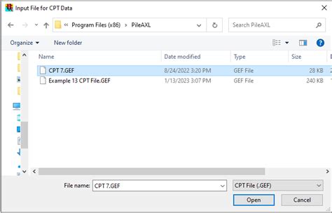 Import A Cpt Raw Data File Into Allcpt Program