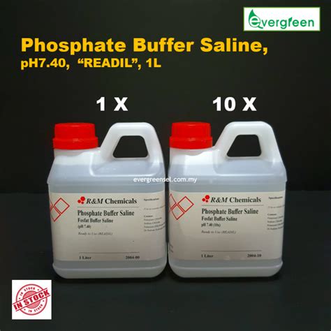Phosphate Buffer Saline Ph740 1x And 10x Readil 1l For