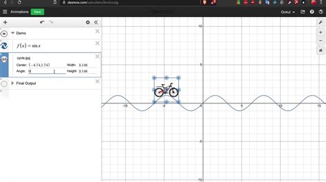 Riding Over A Sine Wave Animations Using Desmos Youtube