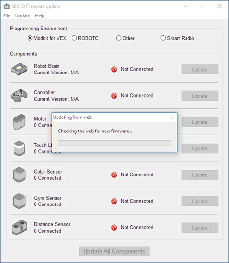 Update The Vex Iq Devices Firmware