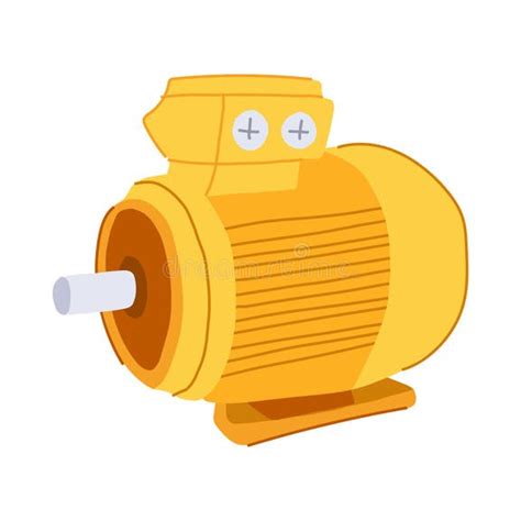 Commutator Electric Motor Cartoon Vector Illustration Stock Vector Illustration Of Sign