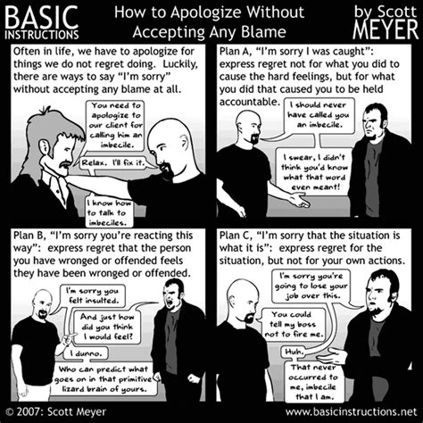 how to apologize without accepting any blame — basic instructions
