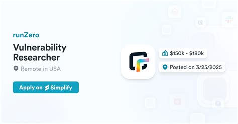 Vulnerability Researcher Runzero Simplify Jobs