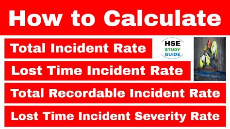 How To Calculate TIR TRIR LTIR LTISR In Hindi HSE STUDY GUIDE YouTube