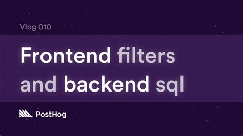 Frontend Filters And Backend Sql Youtube