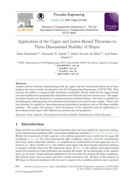 Pdf Application Of The Upper And Lower Bound Theorems To Three