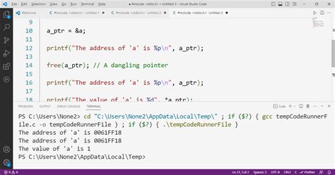 Why The Dangling Pointer Shows The Value And Address Even After Freeing It Using Free Function