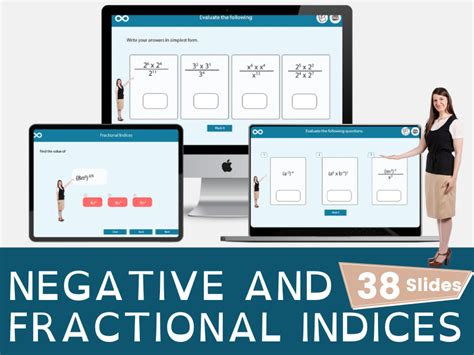 Negative And Fractional Indices Interactive Maths Lesson And Activities For Gcse Teaching
