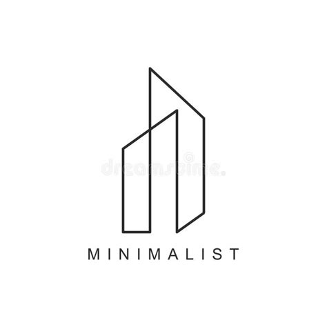 Minimalist Real Estate Logo Design Vector Illustration Simple Design