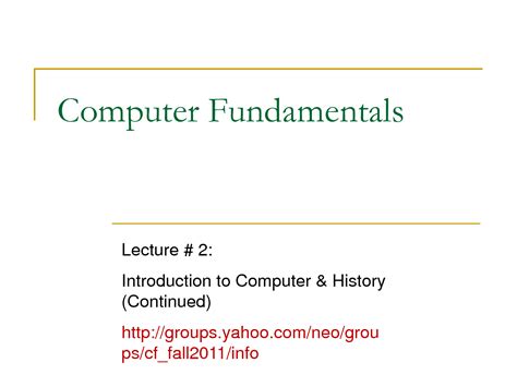 Solution Lecture2 Introduction To Computer History Part2 Studypool